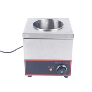 150W Commercial Hot Fudge Warmer, Countertop Food Warmer/Buffet Soup Pot for Melt Chocolate, Hot Fudge, Caramel, Cheese Temperature: 30-110 ℃ / 86-230 ℉ (US Stock)