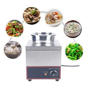 150W Commercial Hot Fudge Warmer, Countertop Food Warmer/Buffet Soup Pot for Melt Chocolate, Hot Fudge, Caramel, Cheese Temperature: 30-110 ℃ / 86-230 ℉ (US Stock)