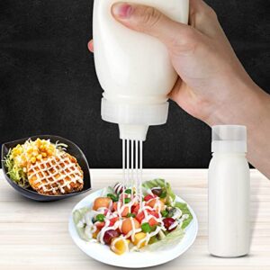 Zlxtxpor Condiment Porous Squeeze Bottles, Squeeze Bottles for Sauces, Salad Dressing Bottles, Ketchup Bottles Squeeze 3-Pack 14 oz, Syrup Dispenser, Great for Ketchup, Salad, BBQ Sauce, Oil, syrup.