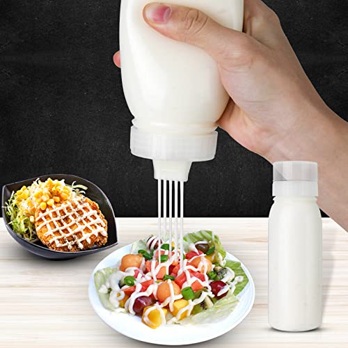 Zlxtxpor Condiment Porous Squeeze Bottles, Squeeze Bottles for Sauces, Salad Dressing Bottles, Ketchup Bottles Squeeze 3-Pack 14 oz, Syrup Dispenser, Great for Ketchup, Salad, BBQ Sauce, Oil, syrup.