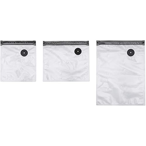 CASO Design premium quality, Zip vacuum bags, BPA-Free vacuum 6 quart size, 8 half gallon size, & 6 gallon size