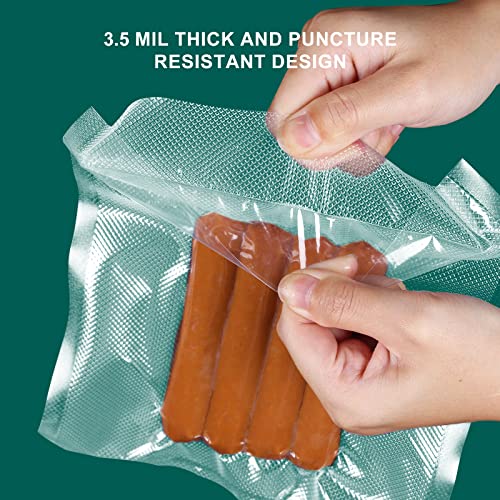 Vacuum Sealer Bags 8" x 12" for Food Saver Bags Rolls, Vacuum Seal Bags for Foodsaver, Seal a Meal, Great for VAC Freezer and Sous Vide BPA Free, Pre-cut 100 pcs