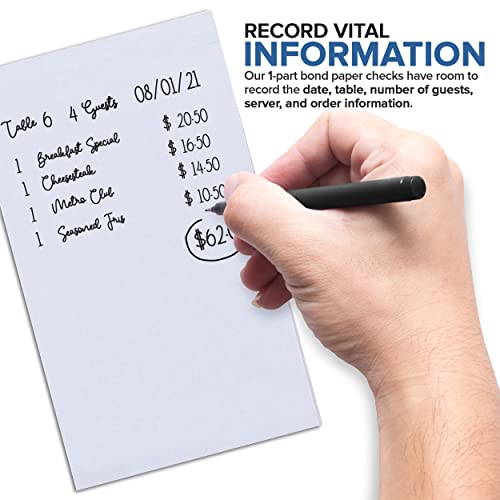 Stock Your Home Blank Scratch Pads (10 Pack) - White Note Pads - Memo Notepads - Small Desk Scratch Paper- 4x6 Note Paper - Guest Check Book - Server Note Pads for Diners - 1,000 Total Blank Sheets