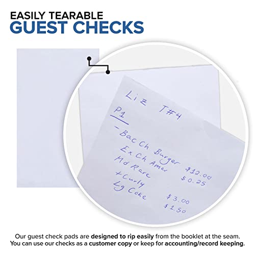 Stock Your Home Blank Scratch Pads (10 Pack) - White Note Pads - Memo Notepads - Small Desk Scratch Paper- 4x6 Note Paper - Guest Check Book - Server Note Pads for Diners - 1,000 Total Blank Sheets