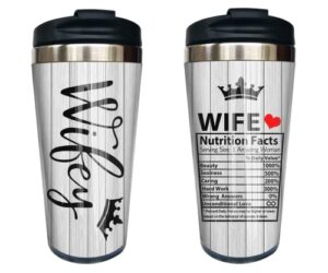 cvroy wife gift ideas tumbler - i love you gifts for her - couple wedding anniversary romantic gifts for wife mug - to my wife birthday gifts from husband for mothers day, funny coffee cup 15oz 1pc