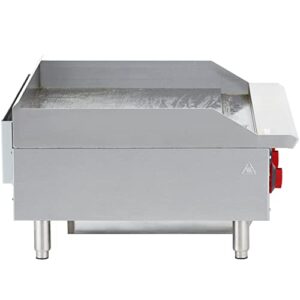 Iron Range IRMG-36 36' x 21' Countertop Commercial Gas Commercial Griddle with Manual Control and Three Burners, 90,000 BTU, ETL Listed