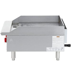 Iron Range IRMG-36 36' x 21' Countertop Commercial Gas Commercial Griddle with Manual Control and Three Burners, 90,000 BTU, ETL Listed