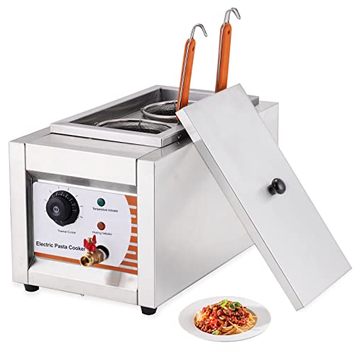 Commercial Pasta Cooker 2 Holes Noodle Cooking Machine 1500W Macaroni Vegetable Dumpling Cooker for Restaurant Hotel 110V