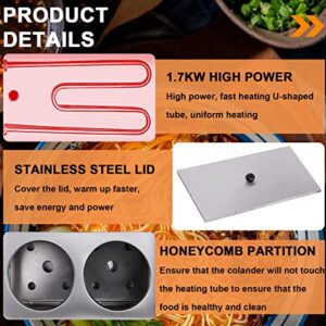 Commercial Pasta Cooker 2 Holes Noodle Cooking Machine 1500W Macaroni Vegetable Dumpling Cooker for Restaurant Hotel 110V