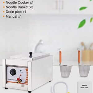 Commercial Pasta Cooker 2 Holes Noodle Cooking Machine 1500W Macaroni Vegetable Dumpling Cooker for Restaurant Hotel 110V