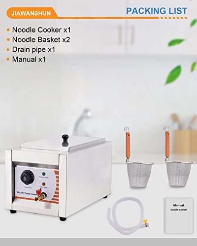 Commercial Pasta Cooker 2 Holes Noodle Cooking Machine 1500W Macaroni Vegetable Dumpling Cooker for Restaurant Hotel 110V