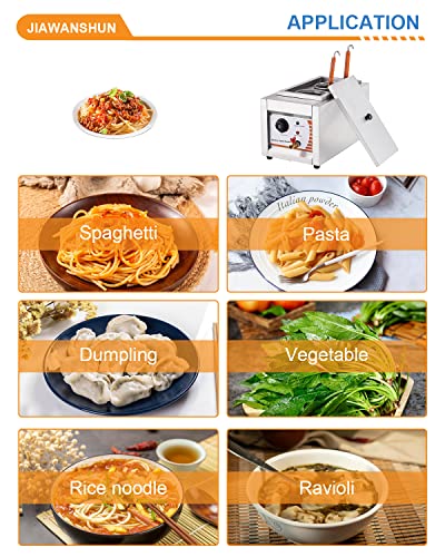 Commercial Pasta Cooker 2 Holes Noodle Cooking Machine 1500W Macaroni Vegetable Dumpling Cooker for Restaurant Hotel 110V