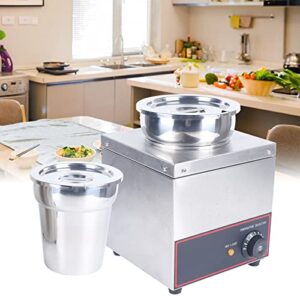 dnysysj soup warmer commercial food warmer electric sauce warmer with removable pot insert for buffet, restaurant, party, adjustable temp.0-230 ℉ (style 1)