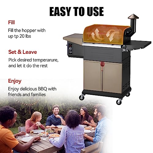 Z GRILLS Wood Pellet Grill and Smoker with PID Controller, 572 Sq. In Cooking Area, Direct Flame Searing, 600D