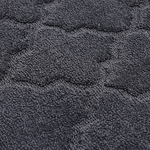 COSY HOMEER Soft Kitchen Floor Mats for in Front of Sink Super Absorbent Kitchen Rugs 20"x59" Non-Skid Standing Mat Washable,Polyester,Dark Grey