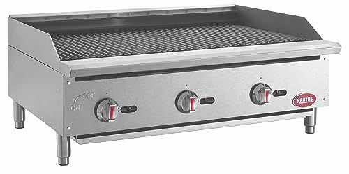 Kratos 29Y-002 36" Commercial Restaurant Gas Countertop Radiant Charbroiler, 3 Burners, 105,000 BTU Output