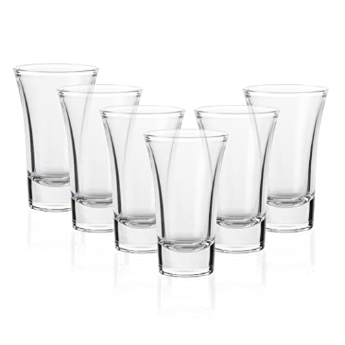 M&N HOME 6-Pack Heavy Base Shot Glass Set, 2-Ounce Shot Glasses