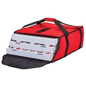 SupremePizzaBag Commercial Insulated Moisture Free Bag (Holds up to Five 16inch or Four 18inch Pizzas) (Red)