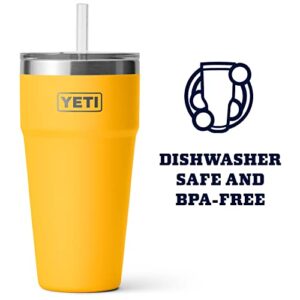 YETI Rambler 26 oz Straw Cup, Vacuum Insulated, Stainless Steel with Straw Lid, Alpine Yellow