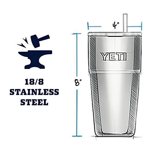 YETI Rambler 26 oz Straw Cup, Vacuum Insulated, Stainless Steel with Straw Lid, Alpine Yellow