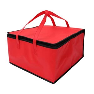 doitool pizza delivery bag practical heated food delivery bags insulated grocery shopping bags insulated thermal food storage bags portable bento bag (red) insulated bag