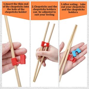 5 Pairs Reusable Chopstick Helpers Practice Chinese Chop Stick Training Chopsticks for Many Age, Kids, Adult, Beginner, Trainers or Learner (Multi Color)