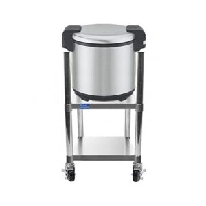 AmGood 14" x 14" Stainless Steel Rice Warmer Stand With Wheels | Restaurant Commercial Grade Equipment Stand