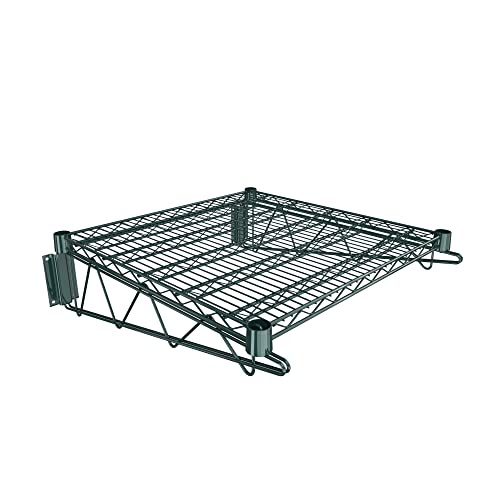 Krollen Industrial 24" x 24" Green Epoxy Wire Wall Mount Shelf