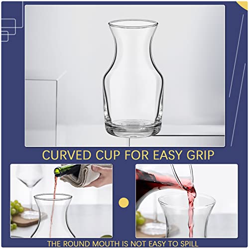 Single Serving Wine Carafe Glass Mini Carafe Individual Wine Decanter Small Carafe for Wine Dinner Parties Tastings Bars Restaurants（12 Pack, 6.5 oz)