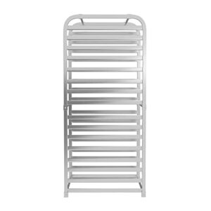 Krollen Industrial 16 Pan Aluminum End Load Sheet / Bun Pan Rack for Reach-Ins - Unassembled