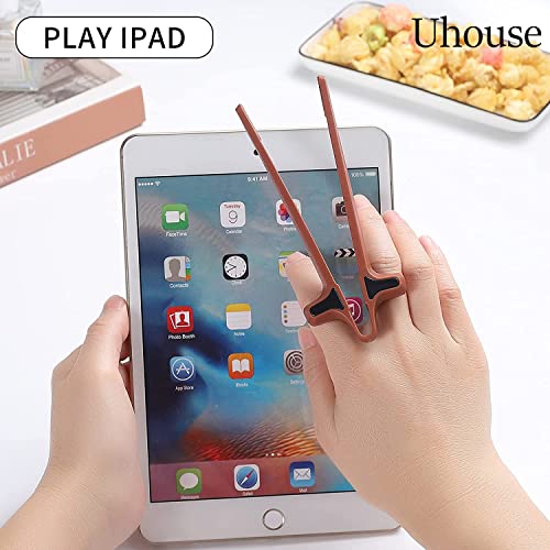 UHOUSE 4pcs Finger Chopsticks for Gamers,Snack Clips,Video Game Party Supplies,Kids Chopsticks,Creative Gamer Accessories,Gifts for Gamers