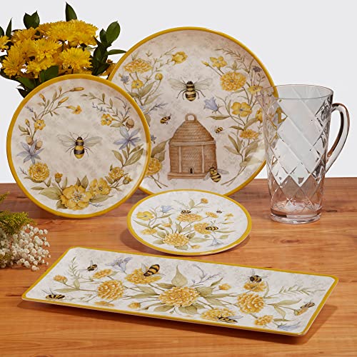 Certified International Bee Sweet 3 Piece Melamine Hostess/Serving Set, Multicolor, Large