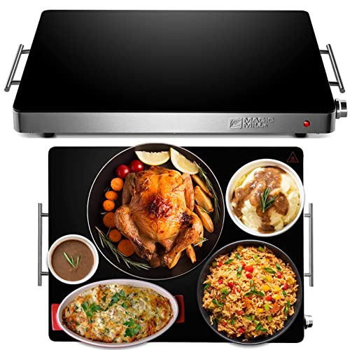 Magic Mill Extra Large Food Warmer for Parties | Electric Server Warming Tray, Hot Plate, with Adjustable Temperature Control, for Buffets, Restaurants, House Parties, Party Events (21" x 16")