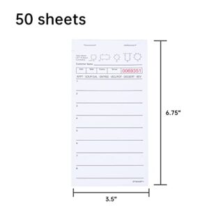 DGBDPACK Guest Check Pads EP-3616WP-1 (10 Pads), Total 500 Sheets White Waitress Notepad, Server Order Pads for Restaurant