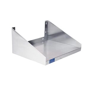 amgood 24" long x 18" deep stainless steel wall shelf with side guards