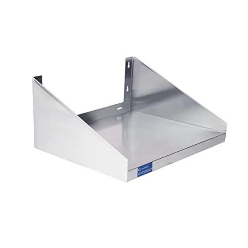 AmGood 24" Long X 18" Deep Stainless Steel Wall Shelf with Side Guards