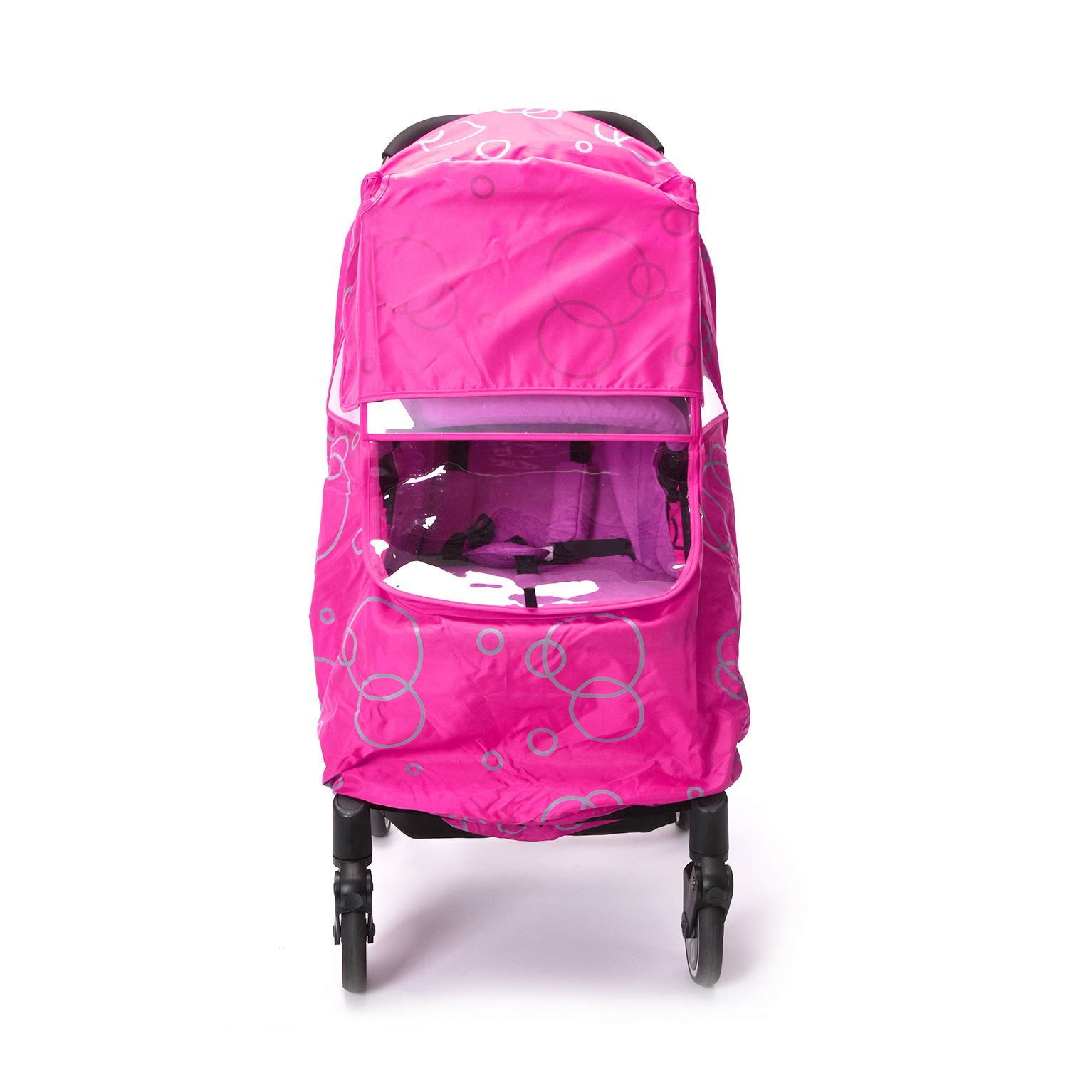 Wonder Living Stroller Rain Cover, Universal Stroller Weather Shield, Waterproof, Windproof Protection, Protect from Dust Snow (Pink)