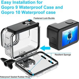 Artman Waterproof Case for GoPro Hero 11/10/9 Black, 60M/196FT Underwater Protective Diving Case with Bracket Mount Accessories +12 Anti-Fog Inserts Fully Compatible with GoPro Hero 11/10/9 Black