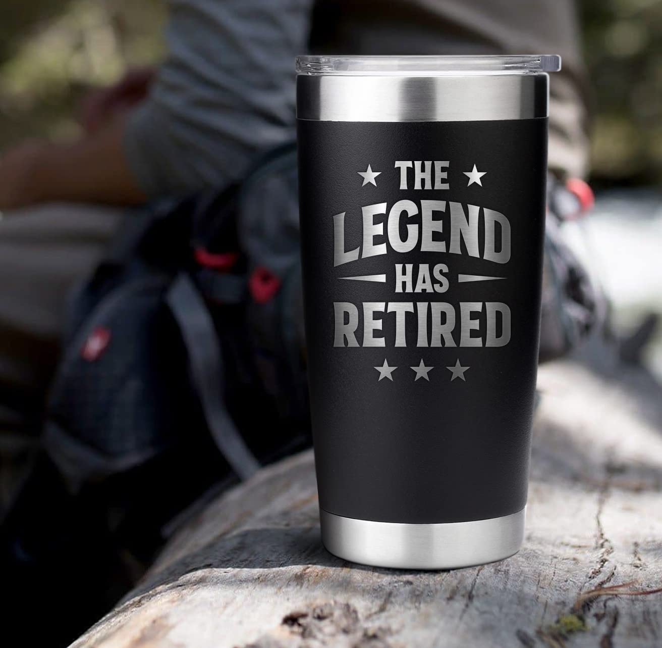 PRPinkRain Retirement Gifts for Men 2023 - The Legend Has Retired - American Flag Tumbler, Retirement Gag Gifts Idea for Men, Him, Dad, Grandpa, Husband, Coworkers