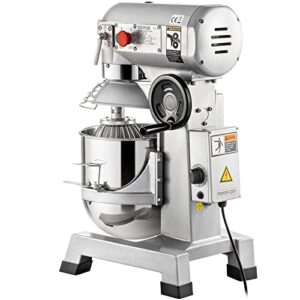 VEVOR Commercial Food Mixer, 30Qt Commercial Mixer with Timing Function, 1100W Stainless Steel Bowl Heavy Duty Electric Food Mixer with 3 Speeds Adjustable 108/199/382 RPM, Perfect for Bakery Pizzeria