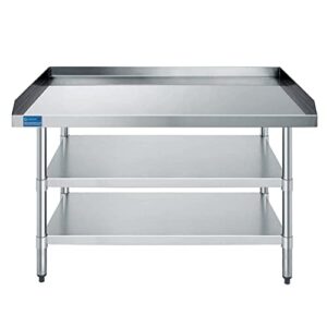 AmGood Commercial Work Table with Backsplash and Side Splashes and Two Shelves | Stainless Steel Prep Table for Kitchen, Restaurant, Garage, Laundry | NSF (30" Width x 60" Length)