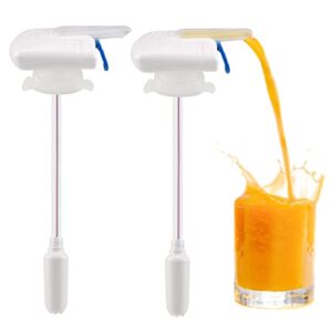 2 pack automatic drink dispenser, milk dispenser for fridge gallon, hands-free electric tap, can prevent milk juice beer spill proof, suitable for outdoor and home kitchens