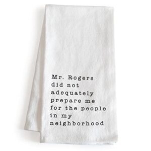 mainevent mr rogers dish towel 18x24 inch, mr rogers towel, funny kitchen towel saying, mr rogers neighborhood friends towel, mr rogers kitchen towel, mr rogers tea towel good mother women