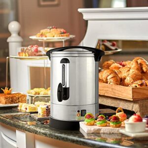 Zulay Premium 50 Cup Commercial Coffee Urn - Stainless Steel Large Coffee Dispenser For Quick Brewing - Automatic Hot Water Dispenser - Ideal for Large Crowds - Perfect for Any Occasion