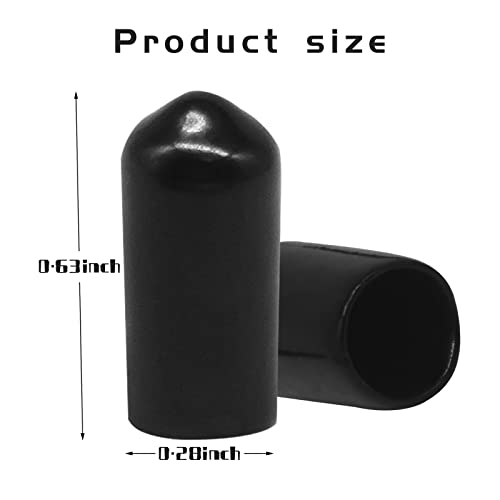 RYKOMO 200 PCS Pourers Dust Covers Black Pourer Cap Rubber Caps Olive Oil Liquor Bottle Pour Spout Cover Pour Dispenser Spout Dust Covers