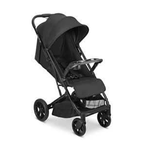 joovy kooper rs single stroller with snack tray, lightweight travel stroller, black