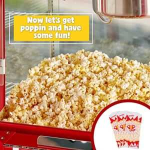 400 Popcorn Bags, Popcorn Machine Supplies Set, 1 oz Grease Resistant Paper, Popcorn Bags for Popcorn Machine, Grease Resistant, Carnival Themed, Made in The USA (400)