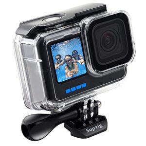 suptig waterproof case protective housing underwater dive housing for gopro hero 11 black hero 10 black hero 9 black waterproof 164ft