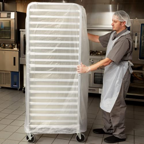 FSE Disposable Commercial Grade Sheet Pan/Bun Pan Rack Covers, 20.25" W x 26" D x 69" H, Clear, 50 Count