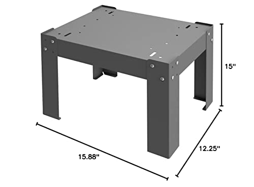 Durham 315B-95 Gray Steel Base for Small Bearing Racks, 15-7/8" Width x 15" Height x 12-1/4" Depth